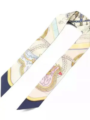 Hermès 2020s Grand Apparat Twilly Scarf - Neutrals