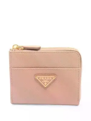 Prada 2020s Triangle Logo-plaque Coin Purse - Pink