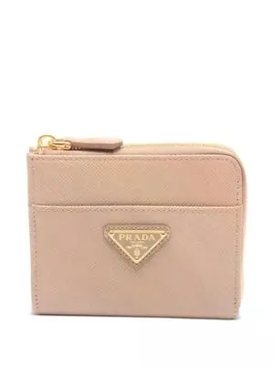 Prada 2020s Triangle Logo-plaque Coin Purse - Pink