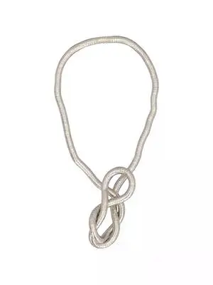 Vintage Twist-detail Necklace - Silver