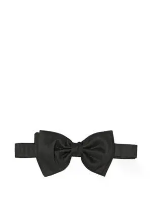 LARDINI Textured Bow Tie - Black