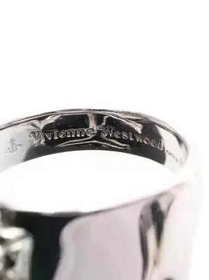 VIVIENNE WESTWOOD 2020s Armour Orb-motif Ring - Silver