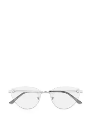 Cartier C De Cat-eye Glasses - Silver