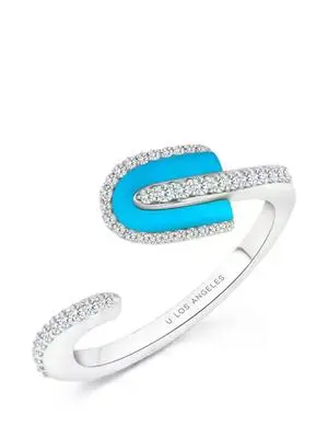 U LOS ANGELES U Solo Turquoise And Diamond Ring - Silver