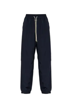 RETHINKIT STUDIOS Pants With Stitched Logo - Navy Blue