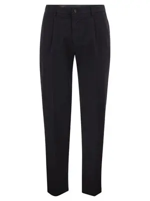 Peserico Stretch Cotton Chino Trousers - Blue