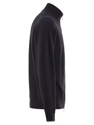 Peserico Virgin Wool And Cashmere Zip Cardigan