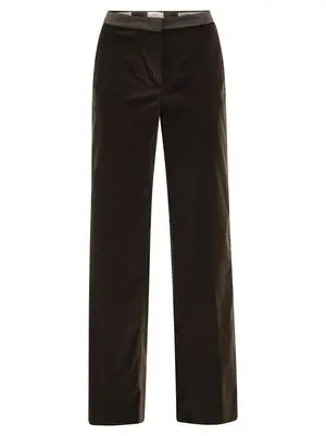 Peserico Straight-leg Stretch Velvet Trousers