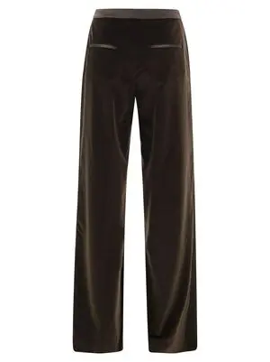 Peserico Straight-leg Stretch Velvet Trousers