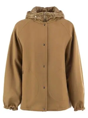 Herno Virgin Wool Jacket With Removable Bib - Brown