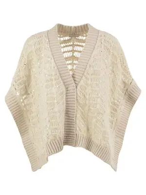 PESERICO Peserico Women Peserico Women Openwork Knit Poncho With Sequins