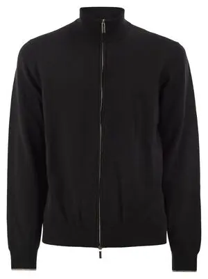 PESERICO Peserico Men Virgin Wool And Cashmere Zip Cardigan