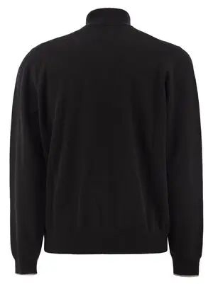 Peserico Virgin Wool And Cashmere Zip Cardigan