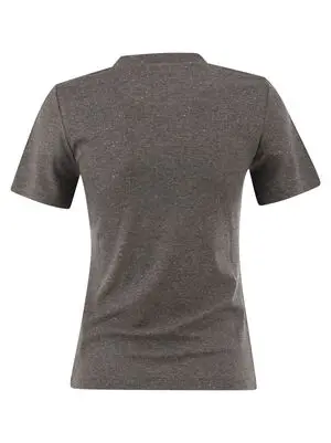 Peserico Viscose Jersey T-shirt With Lurex - Gray