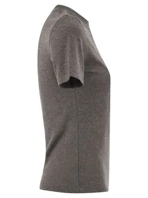 Peserico Viscose Jersey T-shirt With Lurex - Gray