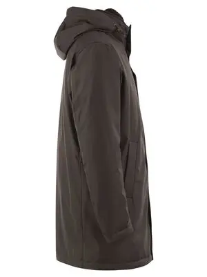 Herno Hooded Parka With Knitted Inner Collar