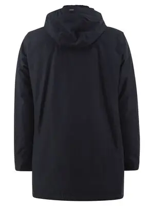 Herno Hooded Parka With Knitted Inner Collar