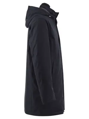 Herno Hooded Parka With Knitted Inner Collar