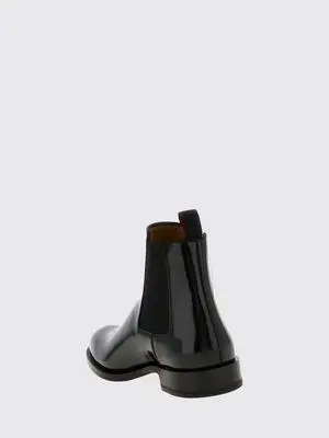 CHRISTIAN LOUBOUTIN Chelsea Gorp Brushed Leather Ankle Boots With Red Sole