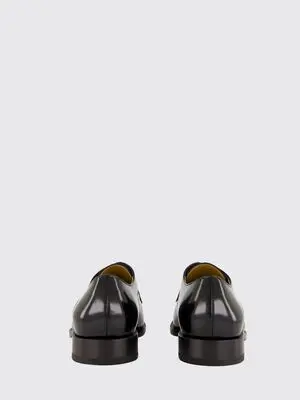 CHRISTIAN LOUBOUTIN Moustachou Brushed Calfskin Derby Shoes In Leather - Black