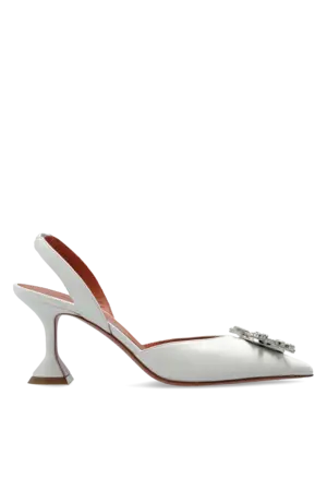 Amina Muaddi Begum High-heeled Slingback Pumps By - White