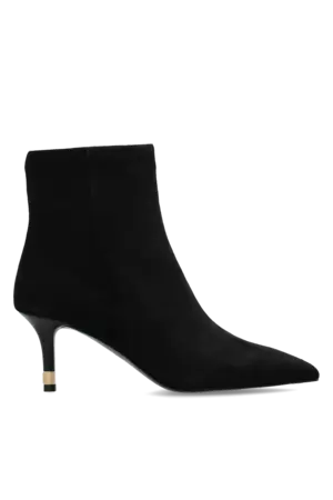 Furla Suede Heeled Ankle Boots ‘aria - Black