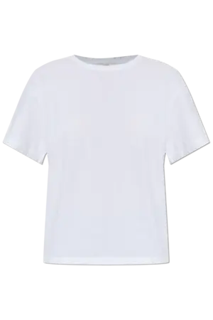 TOTEME Cotton T-shirt With Embroidered Logo - White
