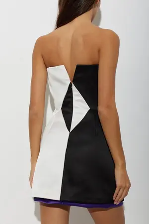 Versace Silk Off-shoulder Mini Dress - White