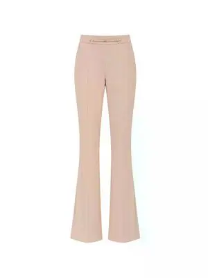 Elisabetta Franchi Belted Flared Trousers - Neutrals