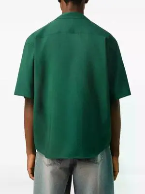AMI Paris Boxy Viscose Twill Short-sleeve Shirt