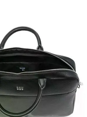 BOSS Pebbled-texture Briefcase
