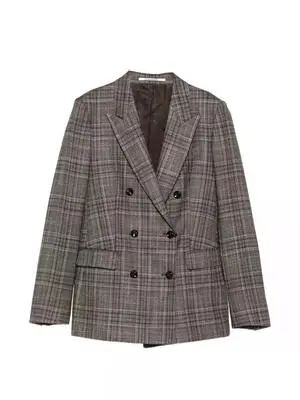 Tagliatore Double-breasted Prince Of Wales Check Blazer - Brown