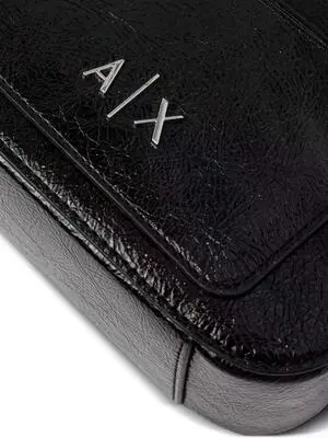 Armani Exchange Mini Logo-plaque Crinkled-finish Tote Bag