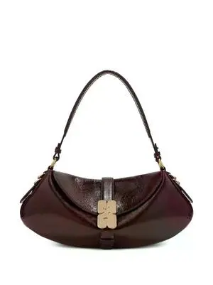 GANNI B-kat Deep-shine Shoulder Bag - Red