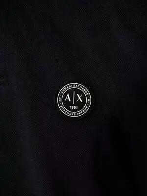 Armani Exchange Logo-patch Long-sleeve Polo Shirt