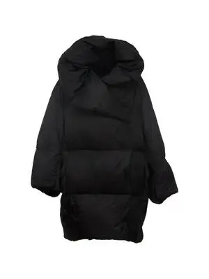 Add Double-breasted Ped Down Coat - Black