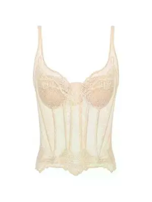 Ermanno Scervino Lace-trim Corset Top - Neutrals