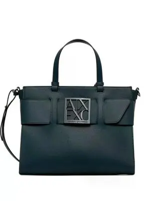 Armani Exchange Logo-plaque Tote Bag - Green