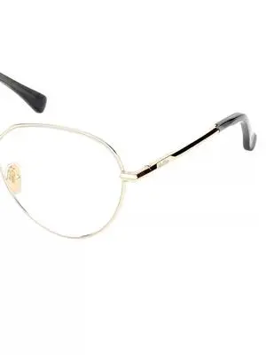 Max Mara Metallic Oval-framed Glasses