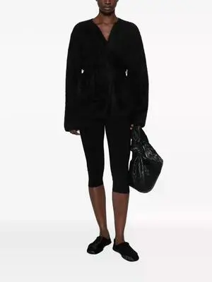 Soft Goat Belted Brushed-finish Sweater