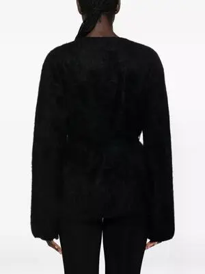 Soft Goat Belted Brushed-finish Sweater