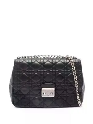 Dior 2010s Cannage Shoulder Bag - Black