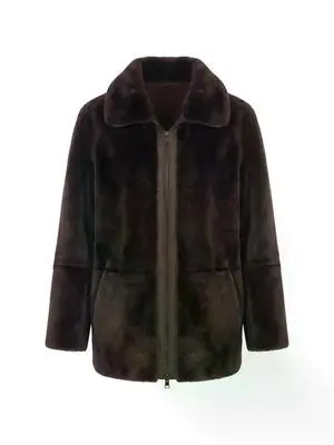 BIGARDINI Zalina Reversible Shearling Jacket - Brown