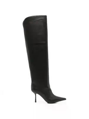 LE SILLA Pointed-toe Leather Boots - Brown