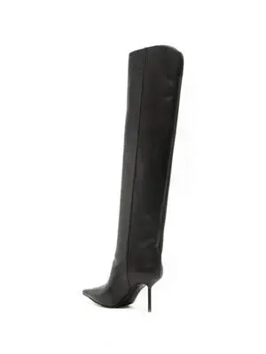 LE SILLA Pointed-toe Leather Boots