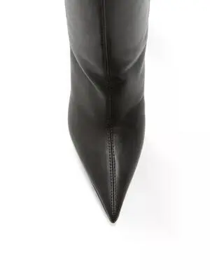 LE SILLA Pointed-toe Leather Boots