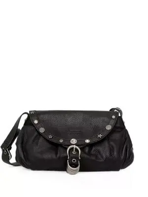 Miss Sixty Stud-embellished Buckle-detail Shoulder Bag - Black