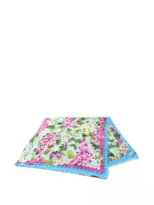 Dolce & Gabbana 2010s Floral-print Scarf - Blue