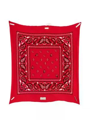 BARRIE Paisley-print Scarf - Red