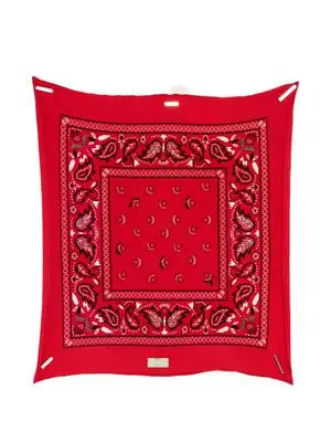 BARRIE Paisley-print Scarf - Red